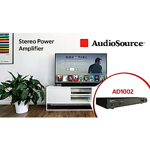 AudioSource Digital Amplifier, 2 Channel Stereo Power D Amplifier AD1002 for Home Sound Systems