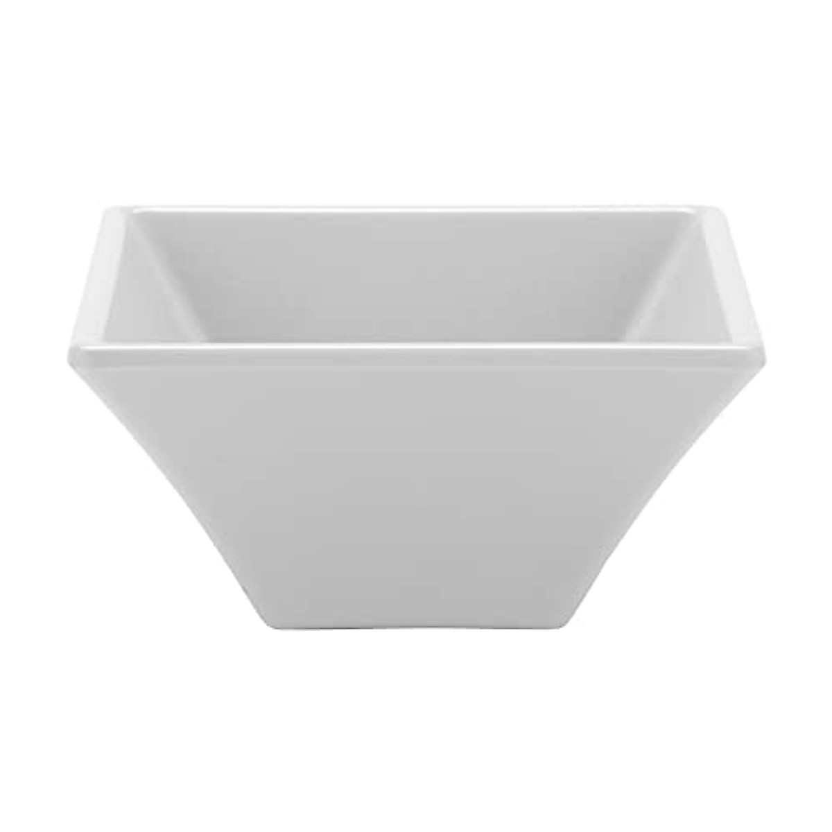 G.E.T. ML-278-W 8 oz. White Square Bowl, Break Resistant, Siciliano (Qty,1)