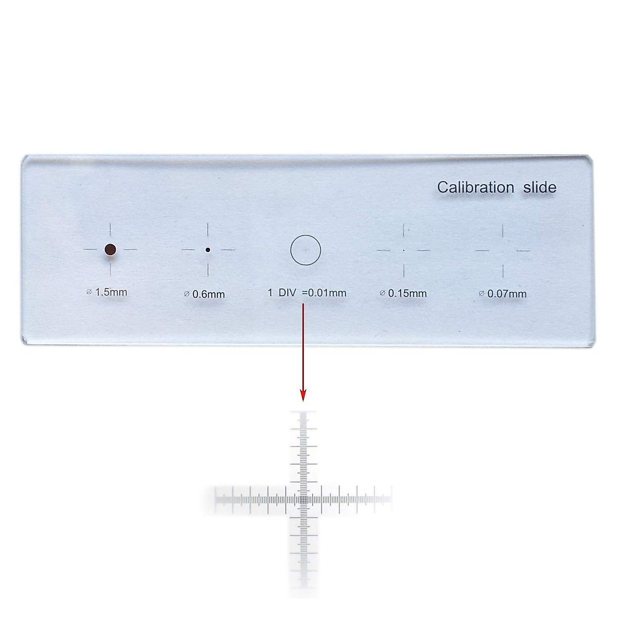0.01mm Dot Crosshair Microscope Camera Slide Multifunction Plate Reticle Accurate Calibration Slide Ruler Stage Micrometer