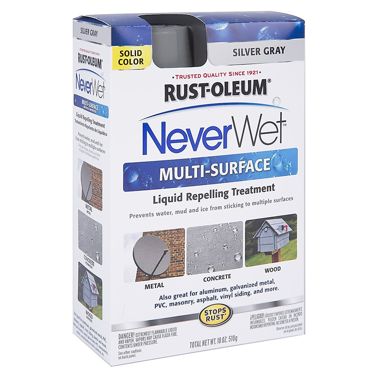 Rust-Oleum 275619 Never Wet Multi Purpose Kit, Silver Gray