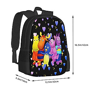 Pobecan The Anime Backyardigans Backpack Laptop Backpack School Daypack Book Bag Travel Bag for Men Women Boys Girls