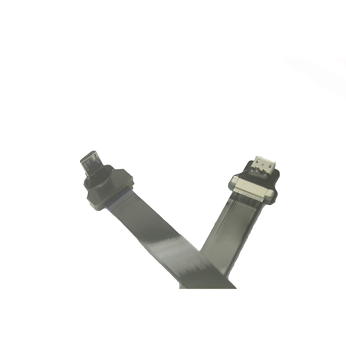 Permanent Ulter Flat Slim Thin Micro USB 90 Degree Angled Male to Micro USB Female for sync and Charging Black (10CM)