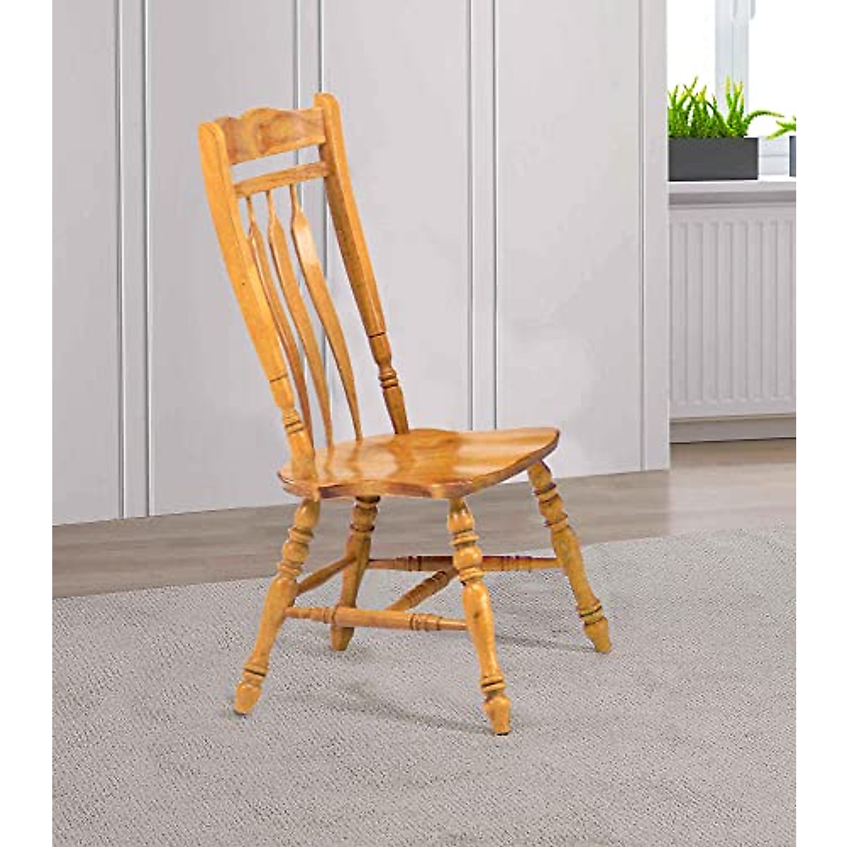 Sunset Trading Selections Dining Chair, 42", Light Oak Finish
