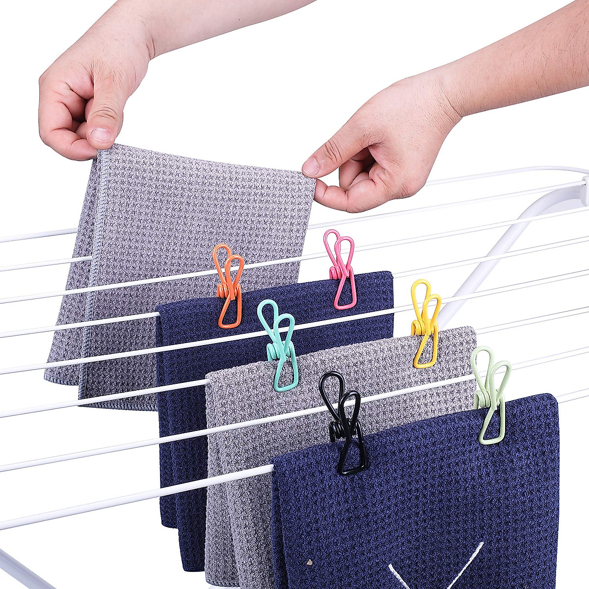 Chip Clips with Bag, PVC-Coated Utility Bag Clips for Food Packages, Chips Bag, Clothes, Paper, 2 Inch, Pack of 15