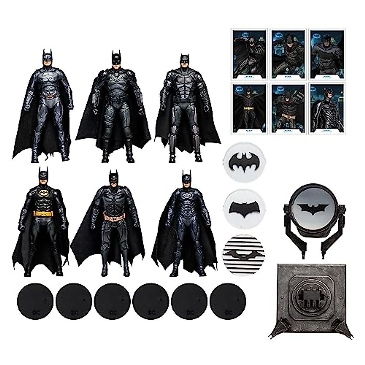 McFarlane Toys - WB 100 DC Multiverse Batman The Ultimate Movie Collection 7in Figure 6pk, Gold Label, Amazon Exclusive