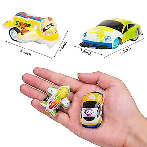 46 Pcs Mini Pull Back Planes and Pull Back Cars for Toddlers Boys and Girls, Pull Back Racing Vehicles Set for Kids, Bulk Toys Treasure Box Toys for Classroom Prizes, Party Favors, Pinata Fillers