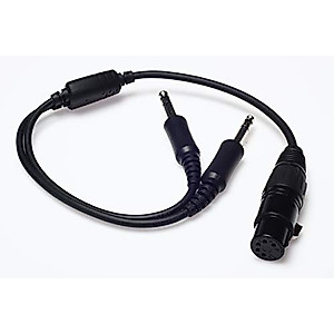 Wirenest Airbus XLR to GA Twin Plug Headset Adapter