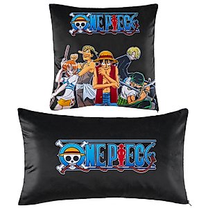 One Piece Cushion Covers - Set of 2 Home Decor 50 x 30cm and 35 x 35cm Teenagers Kids Cushions - Anime Gifts for Kids
