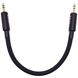CNCESS CESS-070 Short Stereo Audio Cable with 3.5mm TRS Connectors Male to Male, 6 Inches