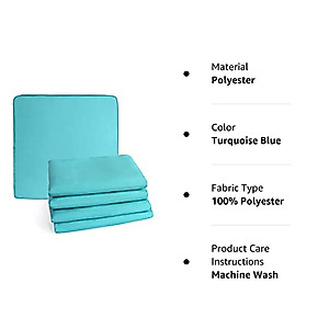 Glogex Outdoor Cushion Covers for Patio Furniture - 24x24x4, Set of 4 Waterproof Patio Cushion Slipcovers, Water Resistant Patio Cushion Covers Replacement