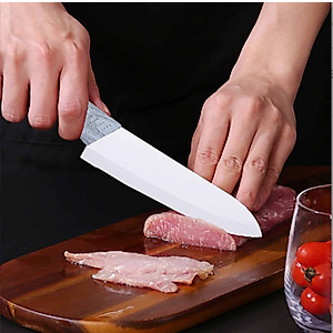 Ceramic Knife Sets for Kitchen，4 Piece Ceramic knives set with Steath，6" Chef knife 5.5" Fruit Utility Knife 4" Vegetable Knife 3" Paring Knife, One Peeler (box set)