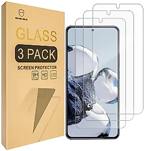 Mr.Shield [3-Pack] Designed For Xiaomi 12T Pro/Xiaomi 12T 5G [Tempered Glass] [Japan Glass with 9H Hardness] Screen Protector