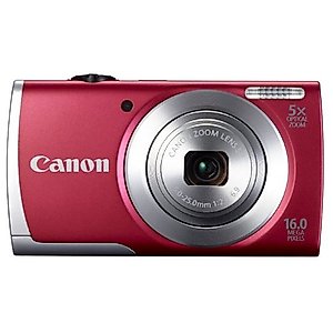 Canon 8255B001 16.0 Megapixel Powershot(R) A2500 Digital Camera (Red) 6.20In. X 4.90In. X 2.20In. (Renewed)