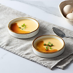 ONEMORE Ramekins 4 oz - Oven Safe Shallow Ramekins for Creme Brulee - Set of 6