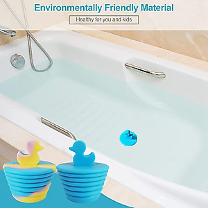 Silicone Bathtub Stopper, 2 Pack Universal Silicone Drain Stopper,Tub Stopper Bathtub Stopper Bathtub Drain Stopper Plug for Kitchen Bathroom Sink Stopper (6-in)