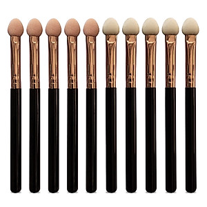 Makeup Brushes Set for Women Professional,UorPoto 10Pcs Sponge Eyeshadow Brush Sets Applicator Double Sided reusable