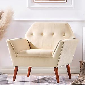 ATGHYURT 32" Wide Tufted Armchair Club Chairs Single Sofa Modern Accent Chairs Lazy Sofa Chair Comfy Lounge Chair Recliner Chair Upholstered Reading Chair for Living Room Bedroom Office