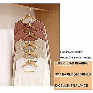 WYBF 50Pcs Clothes Hanger Connector Hooks - Drop Connecting Hanger Hooks,Space-Saving Hanger Extender Clips,Outfit Hangers Suitable for Christmas Home Bedroom Decorations