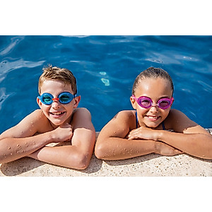 Zoggs Ripper Junior Kids UV Anti Fog Swimming Goggles (6-14 Years) Blue/Red