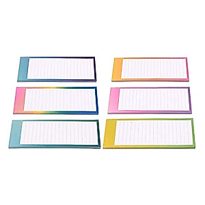 Juvale 12 Pack Magnetic Notepads for Fridge, Lined To Do Memos List, Watercolor Design (3.5x9 Inches, 60 Sheets Each)
