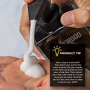 Blackwood For Men X-Punge Foaming Face Wash - Organic & Natural Acne Facial Cleanser For Oily to Normal Skin - Deep Cleanse for Exfoliation - Paraben Free, Sulfate Free, & Cruelty Free (7.32 oz)