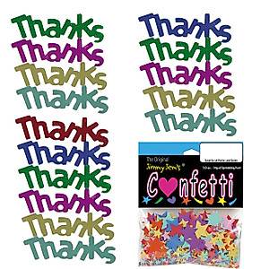 Confetti Word THANKS MultiColors - Retail Pack #7887 QS0