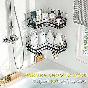 Corner Shower Caddy and Bathroom Shower Caddy Black