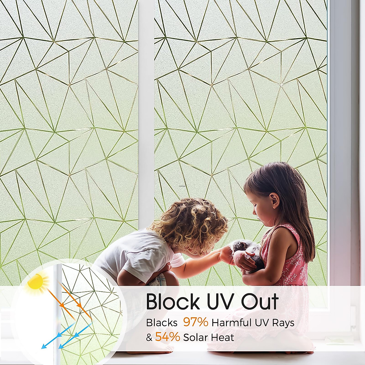 Frosted Glass Window Privacy Film Bathroom Frosting Window Clings Anti UV Heat Blocking Home Window Tinting Film No Adhesive Decorative Window Stickers Classroom Door Window Cover