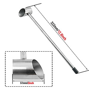 JJHXSM Large Caliber Models of Silver Stainless Steel Sugar Spoon for Cotton Candy Long Handle Sugar Spoon Cotton Candy Machine Spare Parts