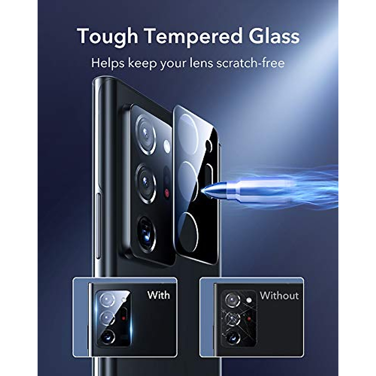 ESR Camera Lens Protector Compatible with Samsung Galaxy Note 20 Ultra [Scratch-Resistant] [Fingerprint-Resistant] [Ultra-Thin] Tempered Glass Camera Protector for Galaxy Note 20 Ultra, 2-Pack