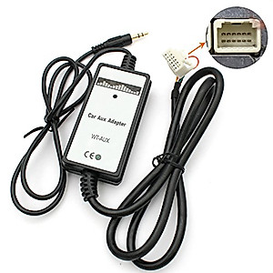 Yomikoo Auxillary Adapter, AUX Car MP3 Player Radio Interface AUX in Adapte 3.5mm Aux Interface for Toyota (6+6) Pin Connector 2005-2010 Camry 2005-2011 Corolla 2003-2010 RAV4