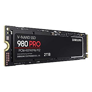 SAMSUNG 980 PRO SSD 2TB PCIe NVMe Gen 4 Gaming M.2 Internal Solid State Drive Memory Card + 2mo Adobe CC Photography, Maximum Speed, Thermal Control MZ-V8P2T0B/AM