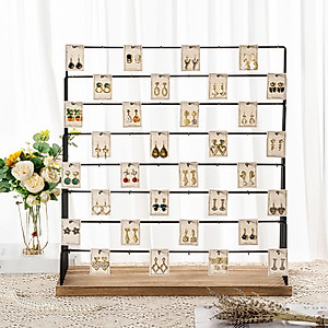 Earring Display Stands for Selling, Earring Rack Display Holder Stand, Jewelry Display for Selling Earring Cards, Bracelets, Hair Accessories, Rings, Necklaces 39" W x 23" D x 19" H (64 Hooks)