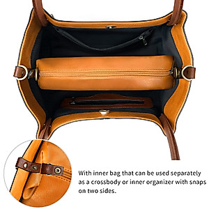 Handbags for Women Purses Vegan Leather Satchels Top-Handle Tote Shoulder Bags Designer Crossbody Bag Set 2pcs