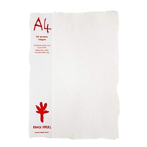 KHADI Paper White RAG (20 Sheets) Packs A4W 150 GSM 8.25" X 11.75"