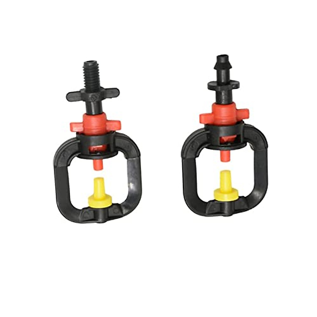 VIEUE Garden Drip Irrigation System Accessories Refraction Atomization Nozzle with Threaded Barbed Connector, Greenhouse Suspension Nozzle, Water-Saving Atomization Nozzle 10 (Color : Barb)