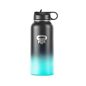 Rebuff Reality Stainless Steel 1 Liter/32 Oz Reusable Water Bottle - Vacuum Insulated - Wide Mouth Straw Lid
