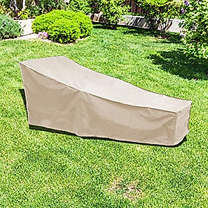 Haofy Patio Furniture Covers, Garden Patio Furniture Cover Waterproof Outdoor Lounge Chair Protection Covers(Coffee)(Beige)
