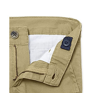 The Children's Place boys Skinny Chino Pants, Flax 2 Pack, 8 US