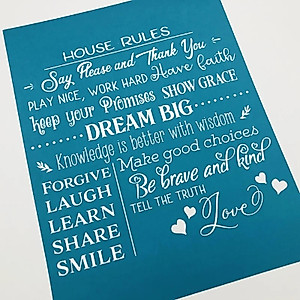 MANGOUSONG Screen Printing Kit,22x28cm House Rules Mesh Screen Stencils Self-Adhesive Silk Screen Printing Stencil for Canvas Bag Print