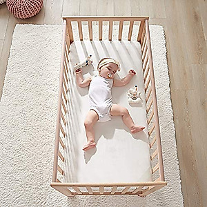 BEDSUM Microfiber 2 Pack Toddler Fitted Crib Sheets, Super Soft and Cozy Baby Sheets for Standard Crib and Toddler Mattresses, 28x52 Inches, Black