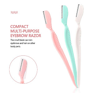 Eyebrow Razors Shavers, Facial Hair Trimmer for Women and Men, Multipurpose Exfoliating Eyebrow Shapers, 10PCs
