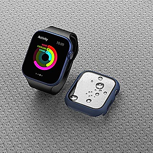 BHARVEST 2 Pack Hard PC Case Compatible with Apple Watch Series 3/2/1 42mm, Case with Tempered Glass Screen Protector Overall Bubble-Free Cover for iWatch Accessories, Black+Blue