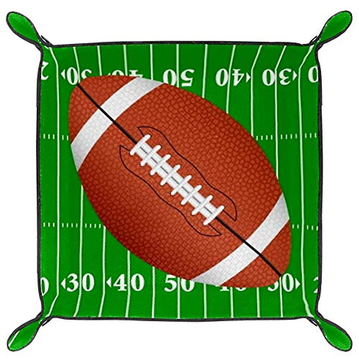 LORVIES Football Filed Storage Box Cube Basket Bins Containers for Office Home