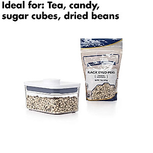 OXO Good Grips POP Container - Airtight Food Storage - 0.6 Qt Rectangle (Set of 4) for Tea and More