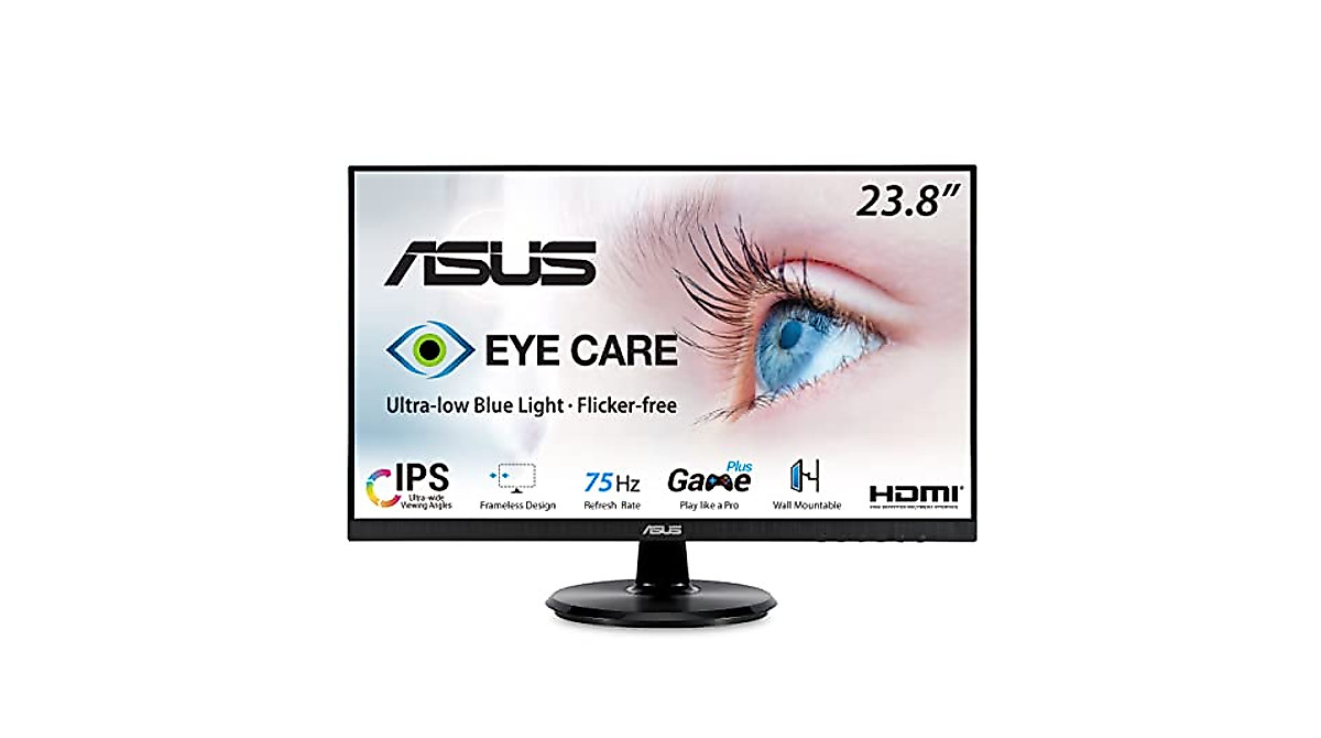 ASUS VA24DQ 23.8-Inch Full HD Monitor with FreeSync & Eye Care
