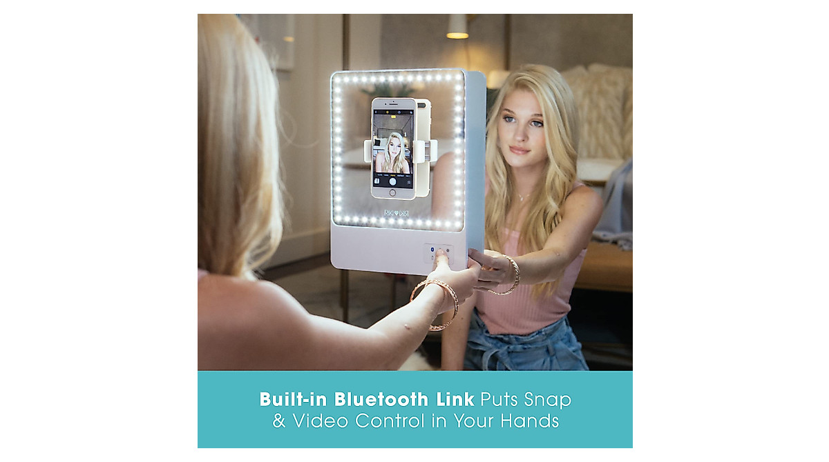 Glamcor Riki Skinny Smart Vanity Mirror with HD LEDs & Bluetooth