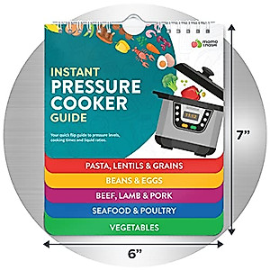 Instant Pot Magnetic Cheat Sheet Magnet Set - 7” x 6” Inches - Instant Pot Accessories - Instapot Pressure Cooker Magnet Sheets - Cooking Instapot Accessory Kitchen Gadgets Pot Cheat Sheets