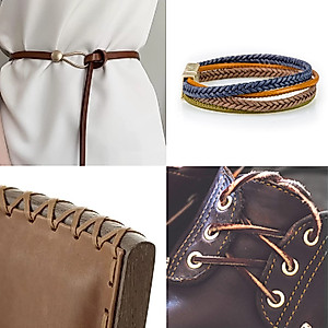 Ringsun 2 Inches Wide Flat Leather Straps for Crafts, Full Grain Leather Strips for Crafts, Tooling (2mm Thick 72.5 Inches Long Dark Brown)