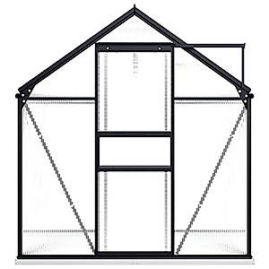 YEZIYIYFOB 6x6x6.7 FT Greenhouse Plastic Shed Green House for Plants Greenhouses for Outdoors Outside Heavy Duty Prefab House Garden Shed Aluminum Frame Polycarbonate Panels UV-Resistant 213 ft³